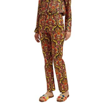 La DoubleJ Figurbetonende Zigarettenhose aus Baumwoll-Stretch - - Trousers - Damen - Gelb - M