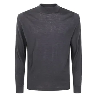 John Smedley Harcourt Mock Turtleneck Pullover - - Knitwear - Herren - Schwarzk - M