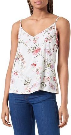 Vero Moda Vmeasy Joy Col V Singlet WVN GA Top, Bouleau/AOP : vicka, S Femme