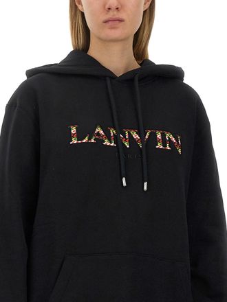 Lanvin Logo Cotton Sweatshirt - Black