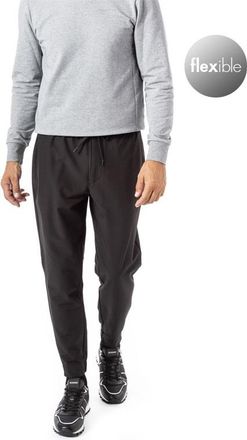 HUGO BOSS Herren Funktionshose schwarz Mikrofaser