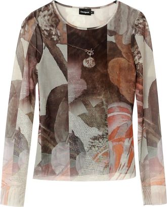 Desigual Damen Woman Knit Long Sleeve T-Shirt, Gelb, XL EU