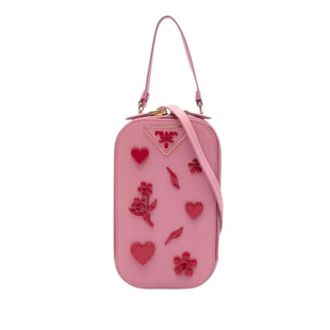 Prada Sac bandouli&egrave;re pour t&eacute;l&eacute;phone Pre-owned - Femme - Pre-owned - Rose - Taille: ONE Size