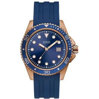 Guess Blaue Gummiarmbanduhr - - Accessories - Herren - Blau - ONE SIZE