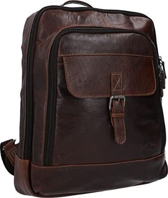 Gusti Sac à dos Cuir studio Niki backpack bagage à main vintage bagage cabine rétro homme femme cuir de buffle marron 19L