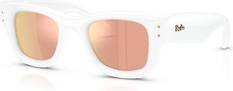 Ray-Ban Wayfarer Puffer Special Collection Sonnenbrillen Wei&szlig; Fassung Braun Glas 47-23
