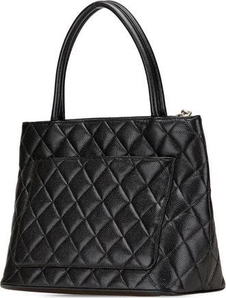 Chanel Shopper - Caviar Medallion Tote - Gr. unisize - in Schwarz - f&uuml;r Damen