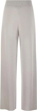 Fabiana Filippi Femme, Pantalons, Blanc, Taille: 36 FR Pantalon large en maille