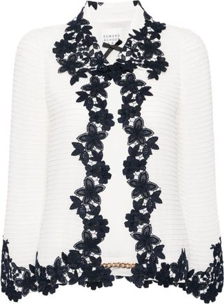Edward Achour Paris Jacke aus Guipure-Spitze - Weiß