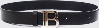 Balmain Glatzlederg&uuml;rtel f&uuml;r Jungen mit Monogramm-Schnalle