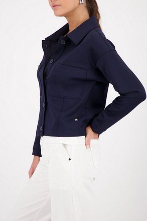 Monari Sweatjacke Hemdkragen, gro&szlig;e Brusttaschen, elastische Qualit&auml;t