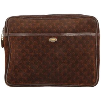Ferragamo Pre-owned Wildleder pouches - - Pre-owned - Damen - Braun - ONE SIZE