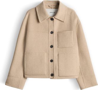 OPUS Damen Jacke | Helia Regular Jacke im hochwertigen Woll Mix Soft Oat, M