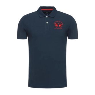 La Martina Kurz&auml;rmeliges Baumwoll-Poloshirt - - Tops - Herren - Blau - M