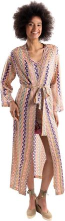 PHO Firenze Femme, Blouses et Chemises, Multicolore, Taille: 38 FR Kimono lungo