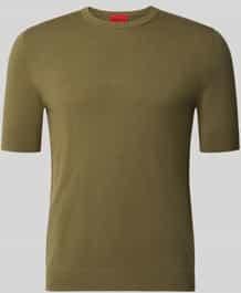 HUGO BOSS Slim Fit T-Shirt aus Feinstrick Modell SAN CARL-CV