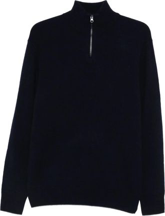 Aspesi pull à col zippé - Bleu