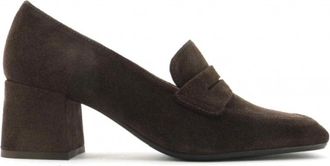 Anna F. Femme, Chaussures, Brun, Taille: 40 EU Mocassins en daim Slip-On Bout carré
