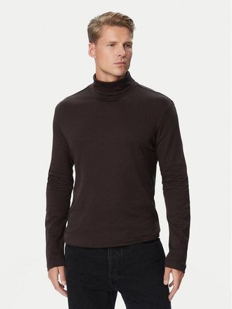 Calvin Klein Rollkragenpullover LV04LH215G Dunkelbraun Regular Fit