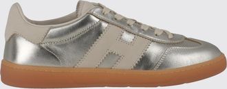 Hogan Cool Sneakers von aus silbernem laminiertem Leder und Nubuk mit seitlichem H-Logo