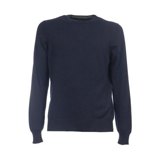 Gran Sasso Slim Fit Wolle Kaschmir Pullover - - Knitwear - Herren - Blau - 5XL