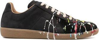 Maison Margiela Homme, Chaussures, Noir, Taille: 46 EU Baskets Paint Replica