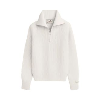 MC2 Saint Barth Half-Zip-Cardigan - - Knitwear - Damen - Wei&szlig; - M