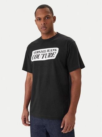 Versace Jeans Couture T-Shirt 80GAHT17 CJ00T Schwarz Regular Fit