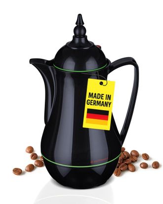 Rotpunkt Isolierkanne 0,5 L - Premium Kaffekanne Made in Germany I Hält bis zu 24 Std heiß I Warmhaltekanne für Kaffee und Tee (SEMA 915, Electric Grashopper)