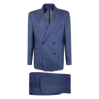 Michael Coal Homme, Costumes, Bleu, Taille: XL Costume en lin pur