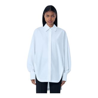 Sportmax Ovest Oversized Baumwoll-Popeline-Hemd - - Blouses & Shirts - Damen - Wei&szlig; - XS