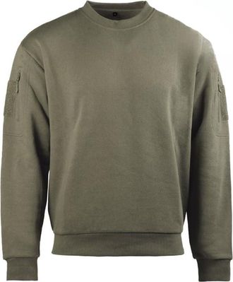 Mil-Tec Tactical Sweatshirt Rundhals - Rundhals Sweater mit Oberarmtaschen & Kopfh&ouml;rerausgang - Taktischer Pullover f&uuml;r Freizeit, Outdoor. Training - Sweatshi