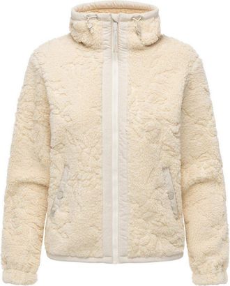 Ragwear Plüschjacke Nordicka II Sportliche Teddy-Fleecejacke mit verstellbarem Kragen