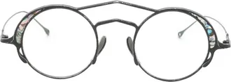 Rigards Brille mit rundem Gestell - Schwarz