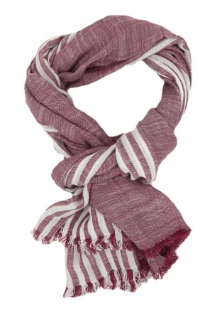 Ella Jonte Herrenschal gestreift Blau Rot oder Grau Wei&szlig; Baumwolle