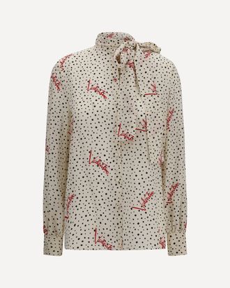 Valentino Crepe de chine bow-neck Shirt Female 42