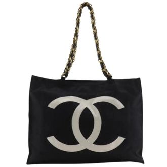 Chanel Pre-owned Coco Mark Nylon Tote Bag - - Pre-owned - Damen - Schwarzk - ONE SIZE