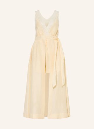 Sandro Sandro Wickelkleid Mit Leinen Und Spitze gelb