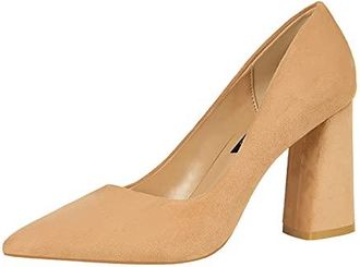 Generic Talons carr&eacute;s en cuir &agrave; bout ferm&eacute; pour femme - Pour le travail, les vacances, les &eacute;v&eacute;nements - Pour le bureau, les vacances, les invit&eacute;s de mariage, 