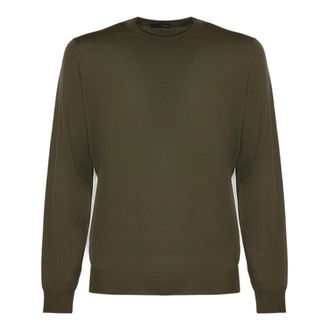 Drumohr 140s Superfine Merino Wool Jumper - - Knitwear - Herren - Gr&uuml;n - 2XL