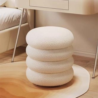 Generic Chaise de maquillage &agrave; quatre couches - Chaise dappoint moderne en flanelle rembourr&eacute;e pour salon, canap&eacute; et lecture, design sans accoudoirs