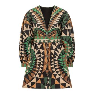 Farm Rio Farm Rio, Femme, Robes, Multicolore, Taille: 40 FR Geometric Print Mini Dress