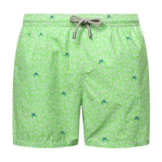 MC2 Saint Barth Badeshorts mit Marlin-Print und Kordelzug - - Swimwear - Herren - Gr&uuml;n - XL