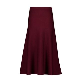 Gabriela Hearst Bordeaux Strick Midi Rock - - Skirts - Damen - Rot - XS