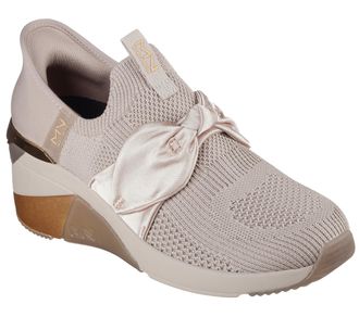 Skechers Womens A Wedge-Enzie Hands Free Slip-ins Sneaker, Taupe, 39.5 EU