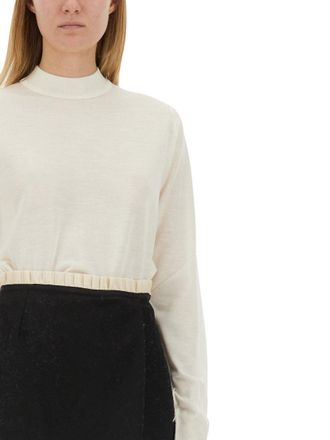 Maison Margiela Wool Jersey Sweater - Ivory