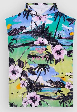 Roxy Stay Magical Printed Surf Poncho celery green sweet svn s