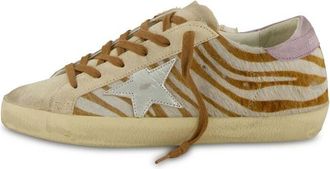Golden Goose Damen Sneaker Leder SUPER STAR ZEBRA