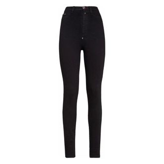 Philipp Plein Femme, Jeans, Noir, Taille: W27 Super High Waist Jegging Statement