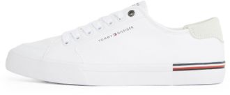 Tommy Hilfiger Herren Vulcanized Sneaker Core Corporate Canvas Low Top, Wei&szlig; (White), 46